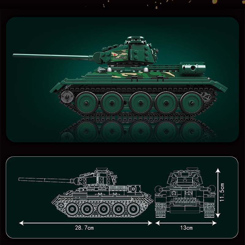 T-34 Medium Tank Building Set – Minifigure Bricks