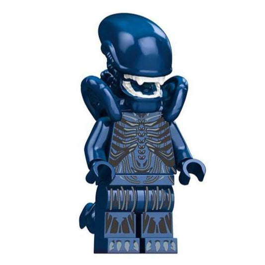 Aliens Blue Xenomorph Custom Horror Minifigure – Minifigure Bricks