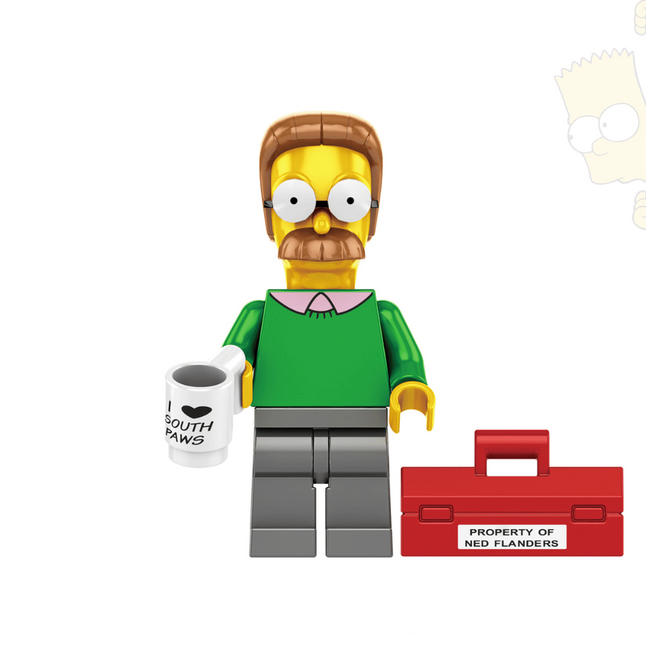 Ned Flanders Custom The Simpsons Minifigure – Minifigure Bricks