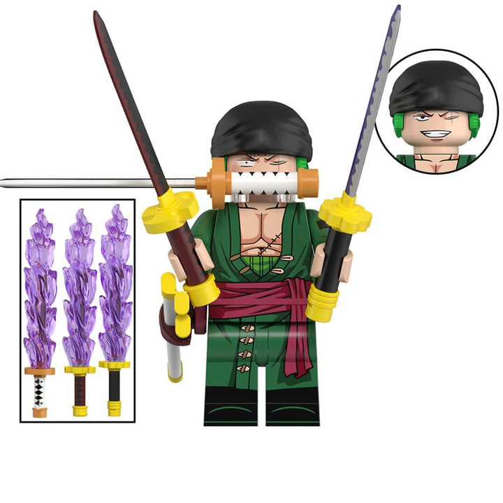 Roronoa Zoro Custom One Piece Anime Minifigure – Minifigure Bricks