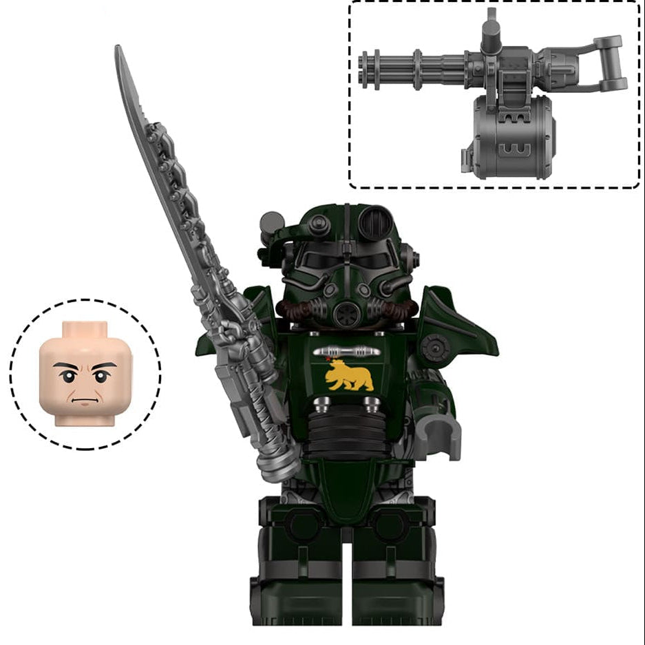 T-45 NCR Salvaged Power Armor Custom Fallout Minifigure – Minifigure Bricks