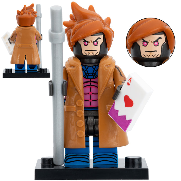 Gambit (X-Men) Custom Marvel Superhero Minifigure – Minifigure Bricks