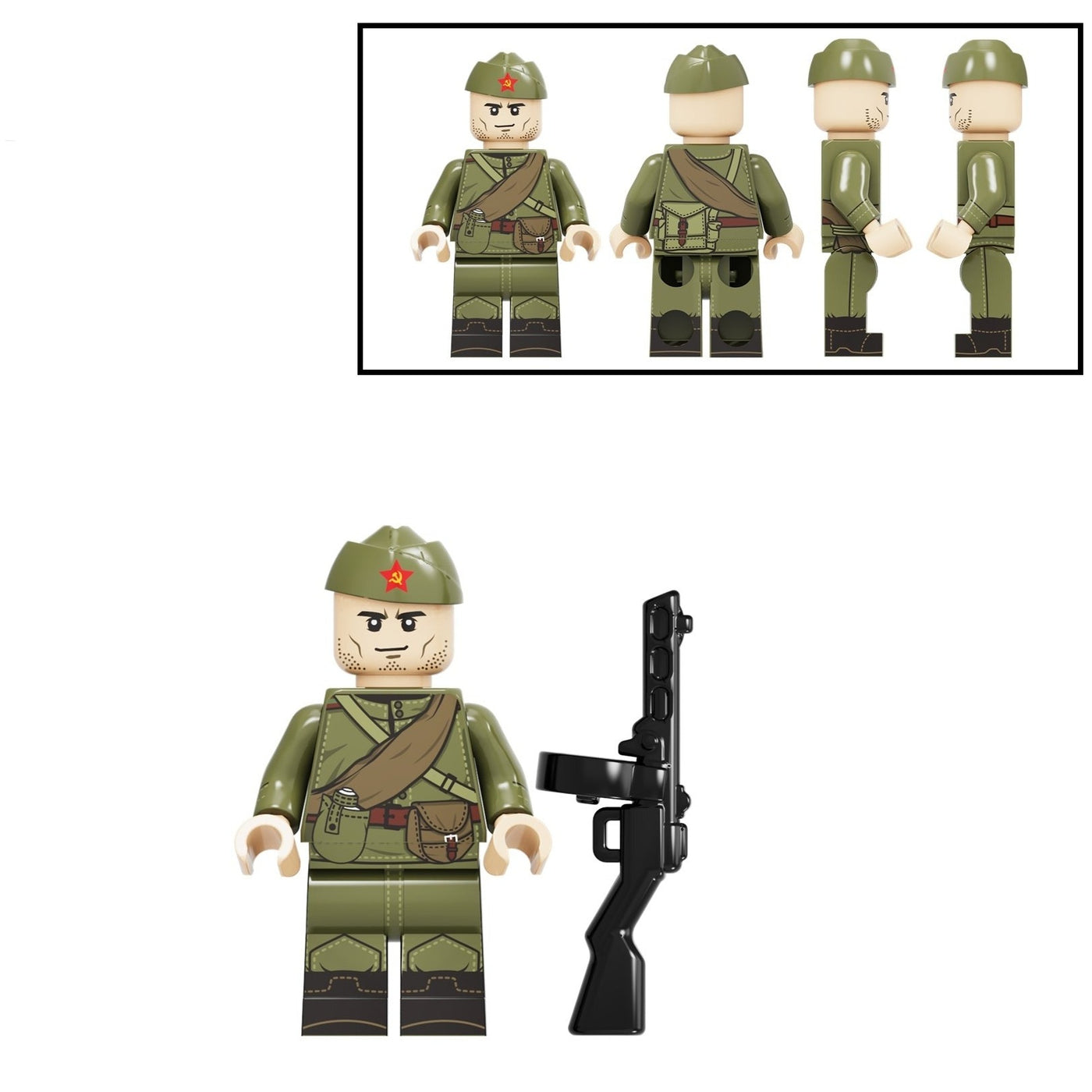 Soviet Military Soldier Custom Minifigure – Minifigure Bricks