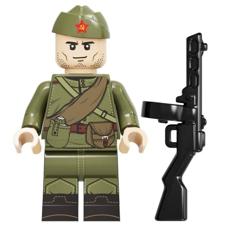 Soviet Military Soldier Custom Minifigure – Minifigure Bricks