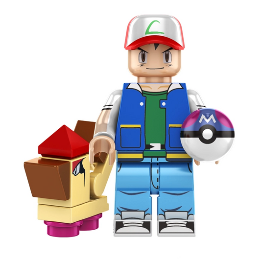 Ash Ketchum with Pigeot Pokemon Minifigure – Minifigure Bricks