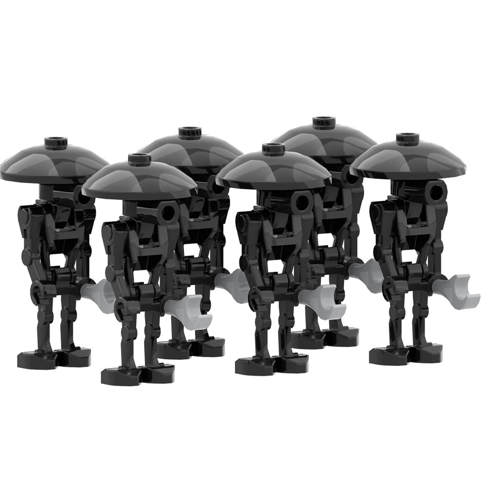 6 x DUM-series Pit Droid (Black) custom Star Wars Minifigure ...