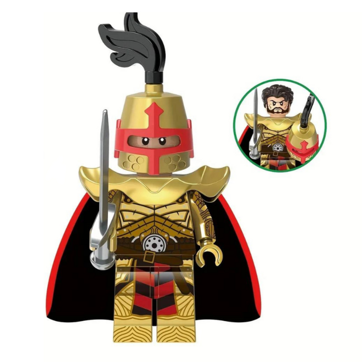 Golden Knight Custom Medieval Knights Templar Minifigure – Minifigure ...