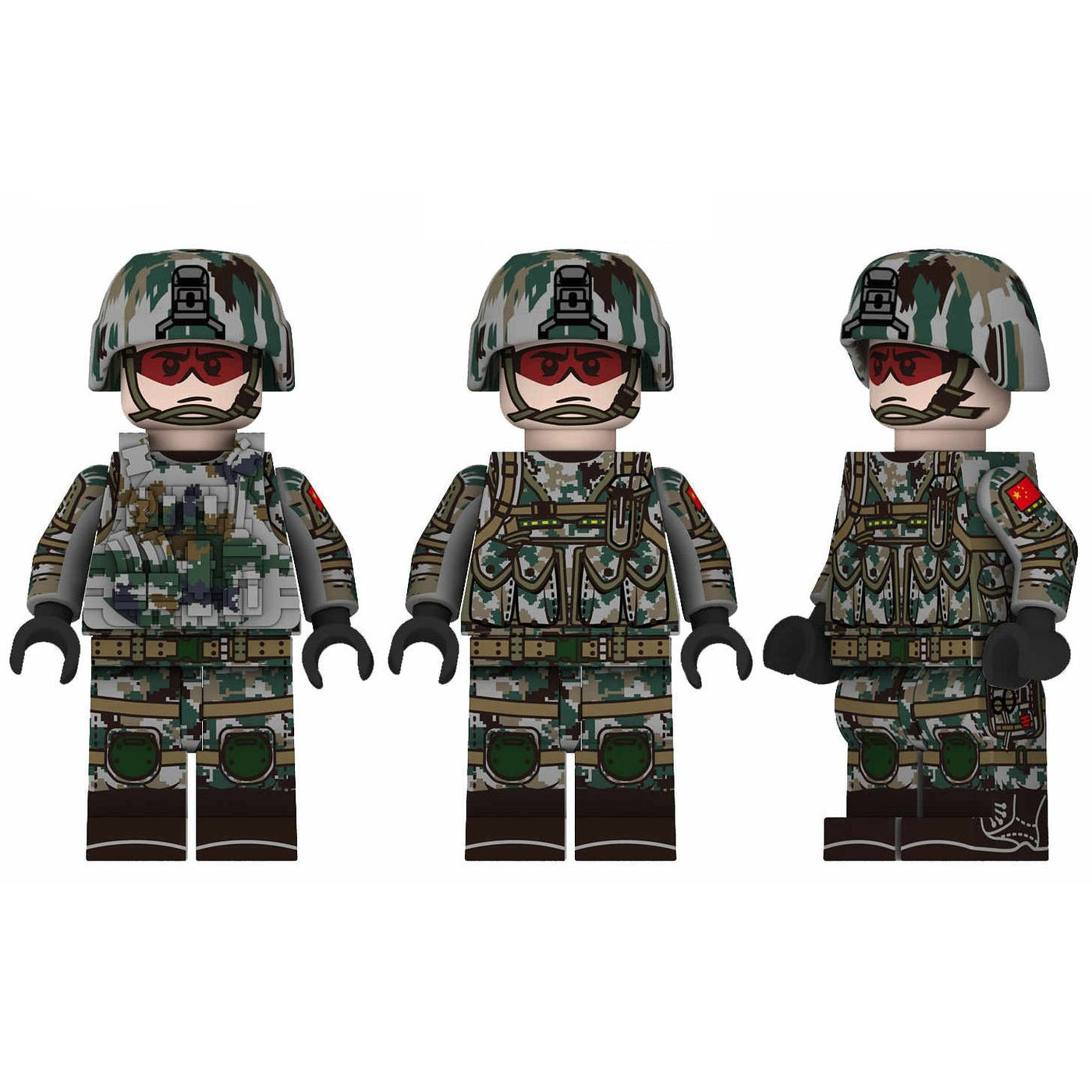 Chinese Army Military Soldier Custom Minifigure – Minifigure Bricks