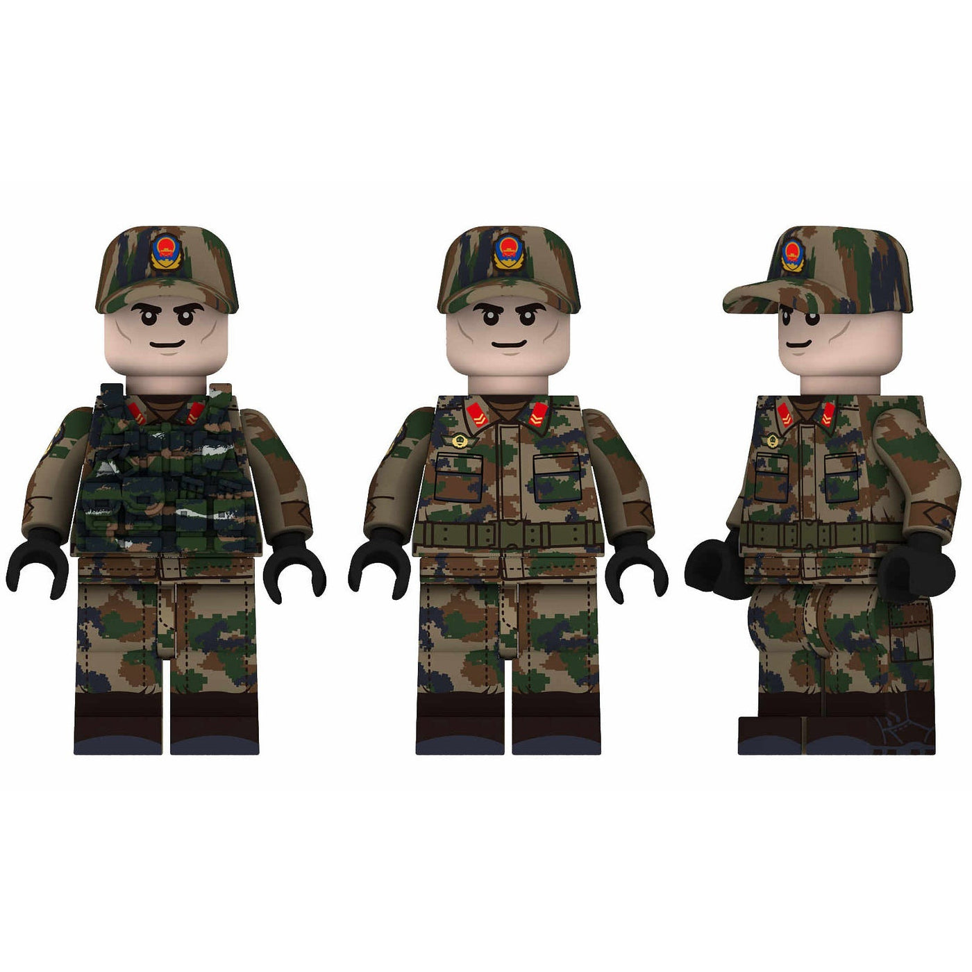 Chinese Military Soldier Custom Minifigure – Minifigure Bricks