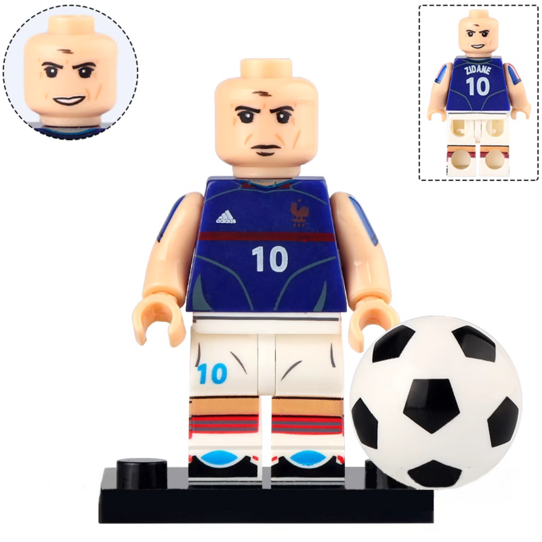 Zinedine Zidane Football Legend Custom Minifigure – Minifigure Bricks