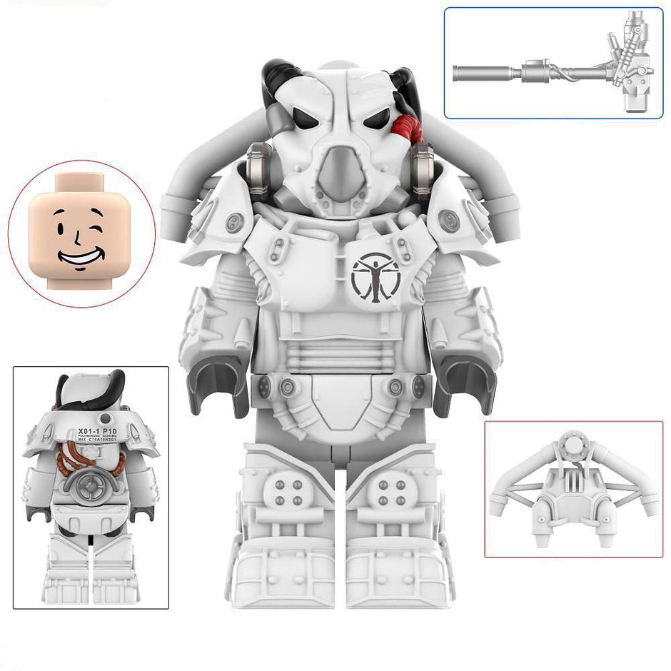 X-01 Power Armor Custom Fallout Minifigure – Minifigure Bricks