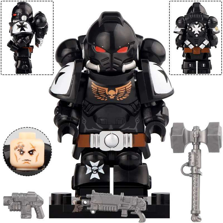 Black Templars Space Marine Warhammer 40K Minifigure – Minifigure Bricks