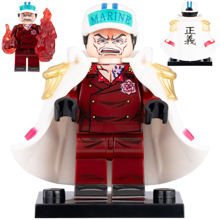 Akainu Custom One Piece Anime Minifigure – Minifigure Bricks