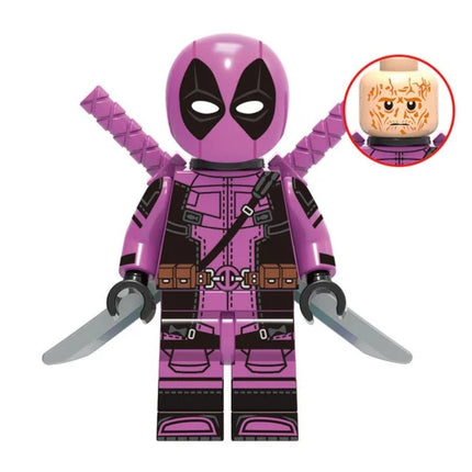 Pink Deadpool Custom Marvel Superhero Minifigure – Minifigure Bricks