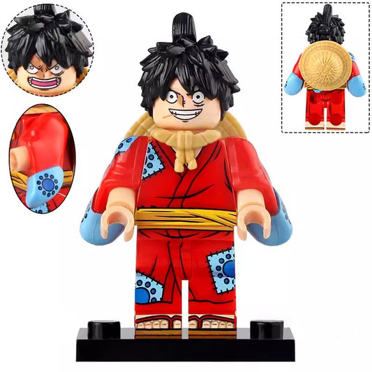 Monkey D. Luffy Custom One Piece Anime Minifigure – Minifigure Bricks