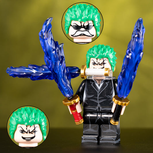 Roronoa Zoro Custom One Piece Anime Minifigure – Minifigure Bricks