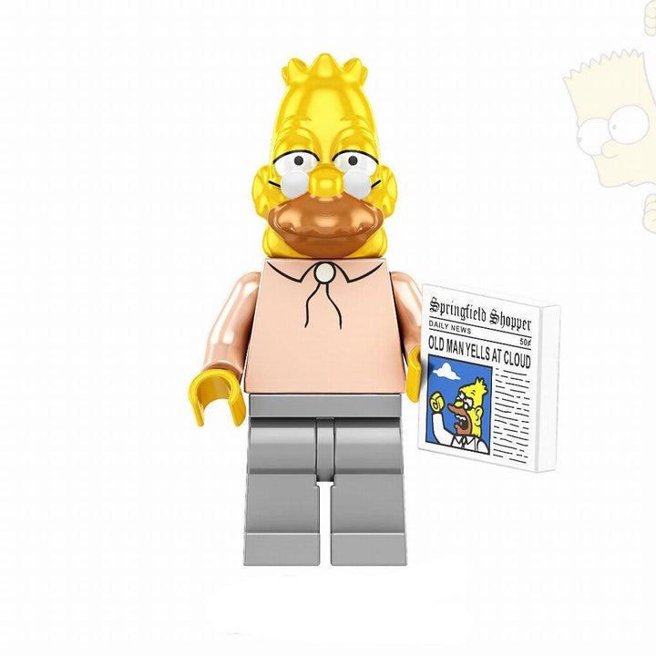 Grampa Simpson Custom The Simpsons Minifigure – Minifigure Bricks