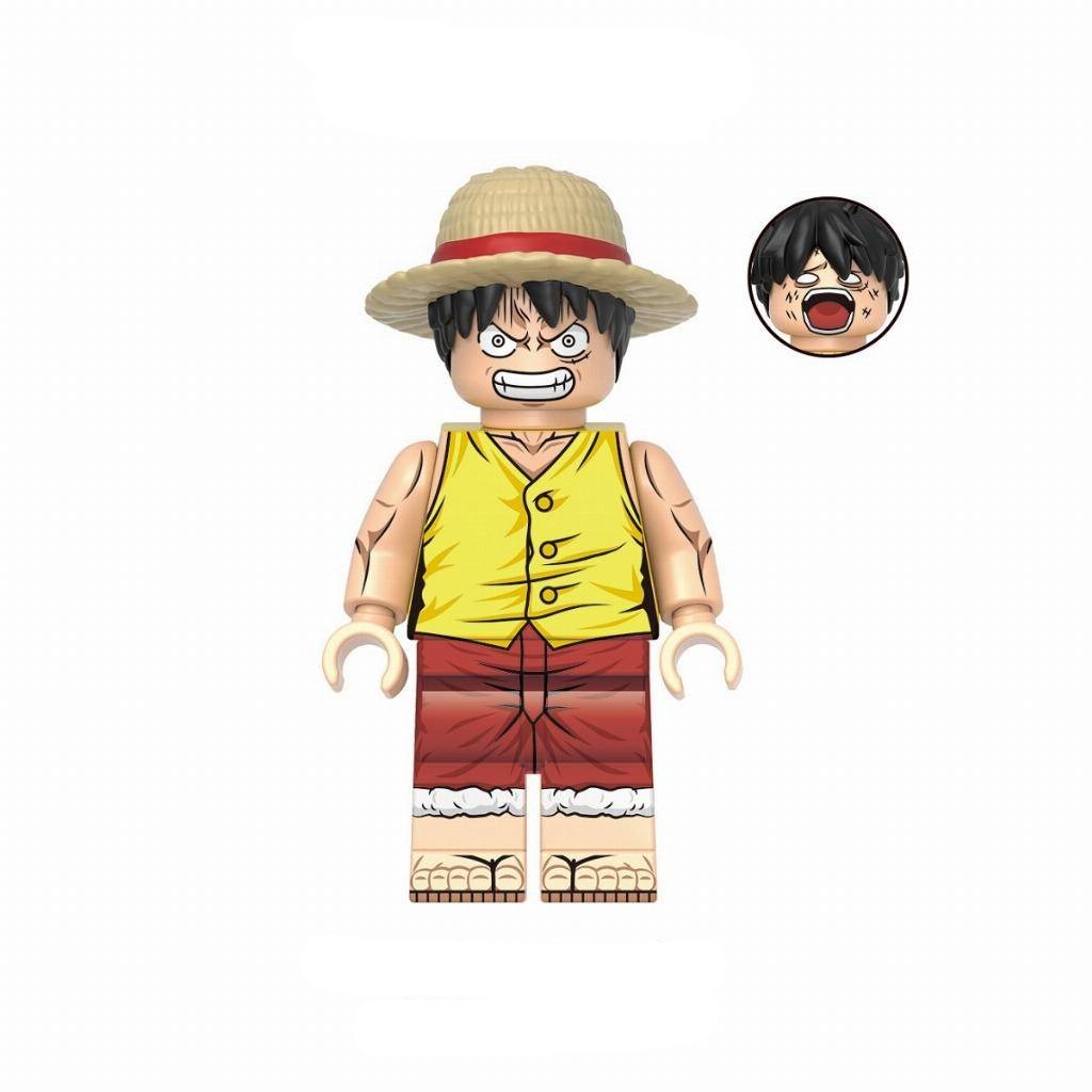 Monkey D. Luffy custom One Piece Anime Minifigure – Minifigure Bricks