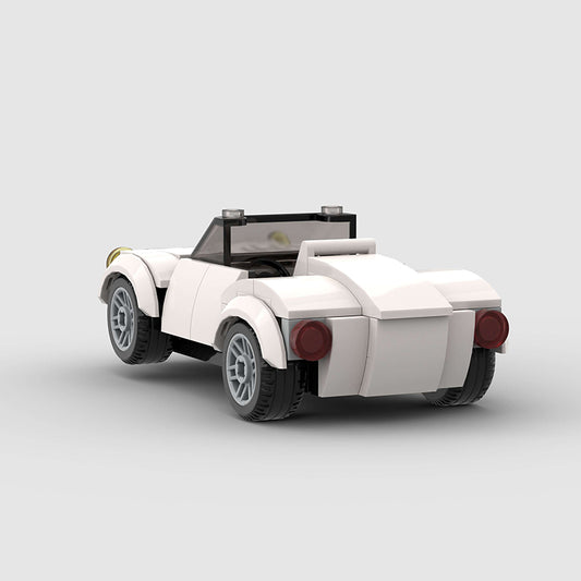 White Convertible Car Custom Car MOC – Minifigure Bricks