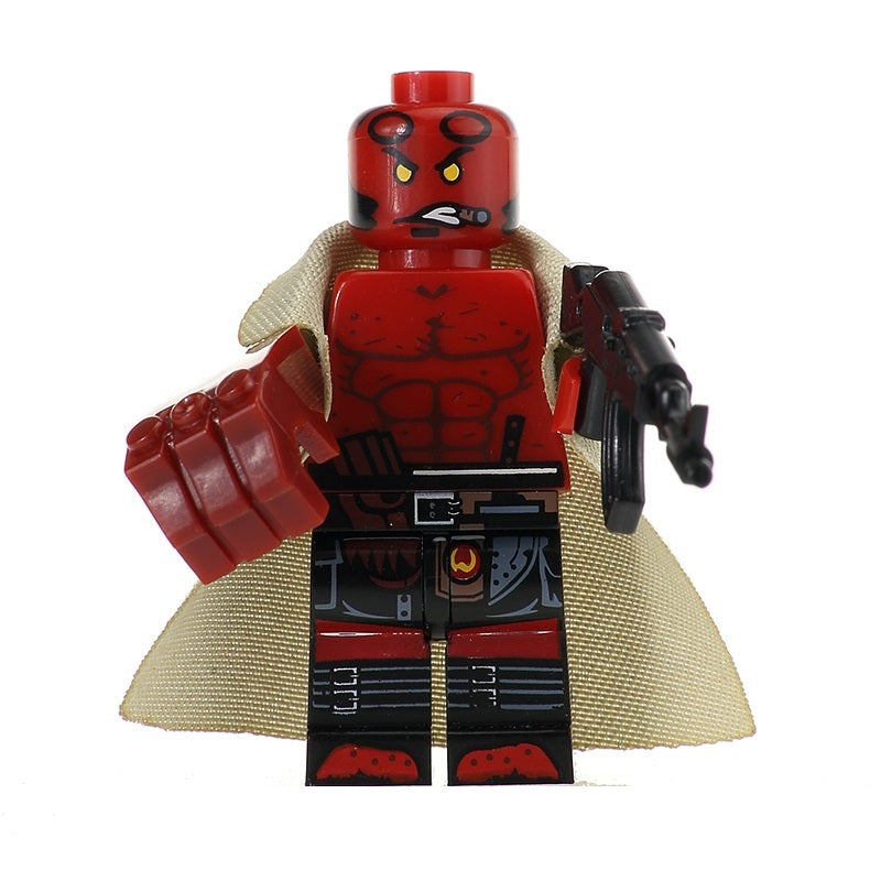 Hellboy Superhero custom Minifigure – Minifigure Bricks