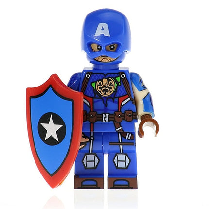 Captain America Custom Marvel Superhero Minifigure – Minifigure Bricks