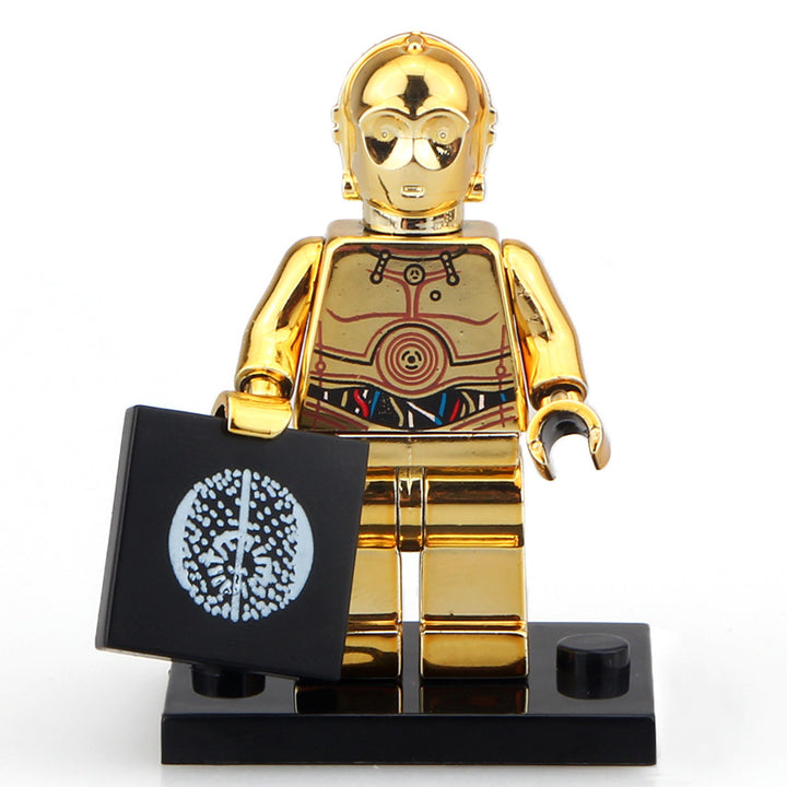 Gold Chrome C-3PO Droid custom Star Wars Minifigure – Minifigure Bricks