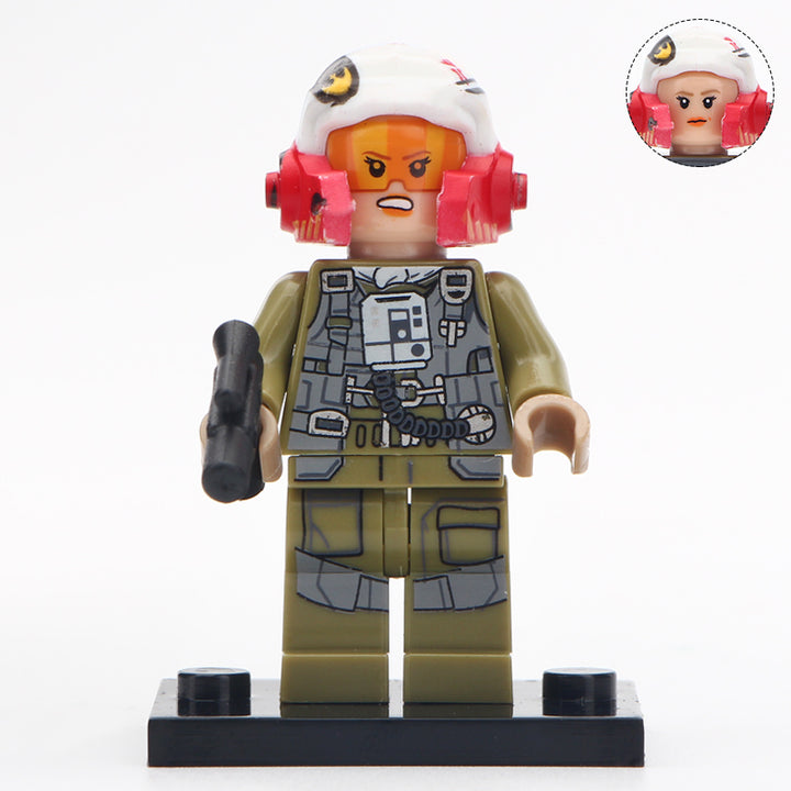 Female Rebel Pilot Custom Star Wars Minifigure – Minifigure Bricks