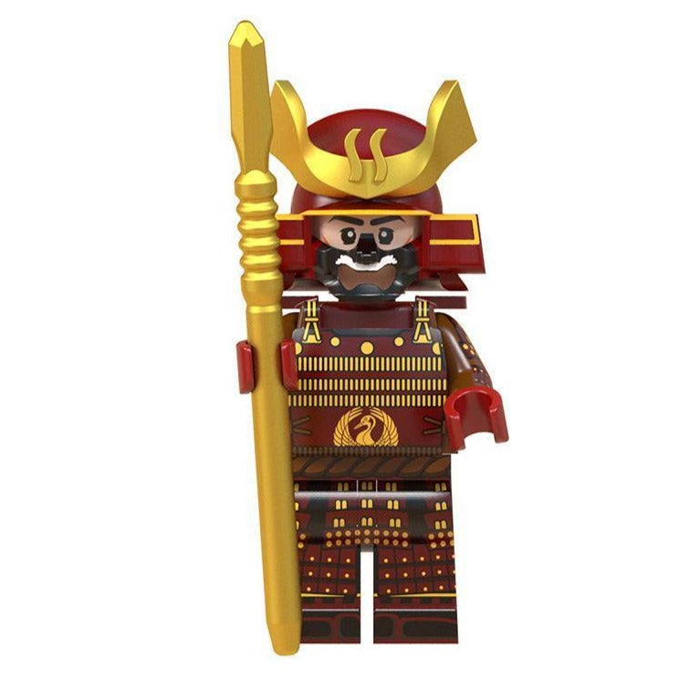 Japanese Samurai in Red Custom Minifigure – Minifigure Bricks