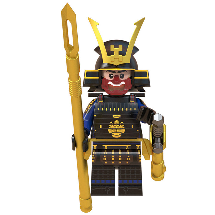 Japanese Samurai in Blue Custom Minifigure – Minifigure Bricks