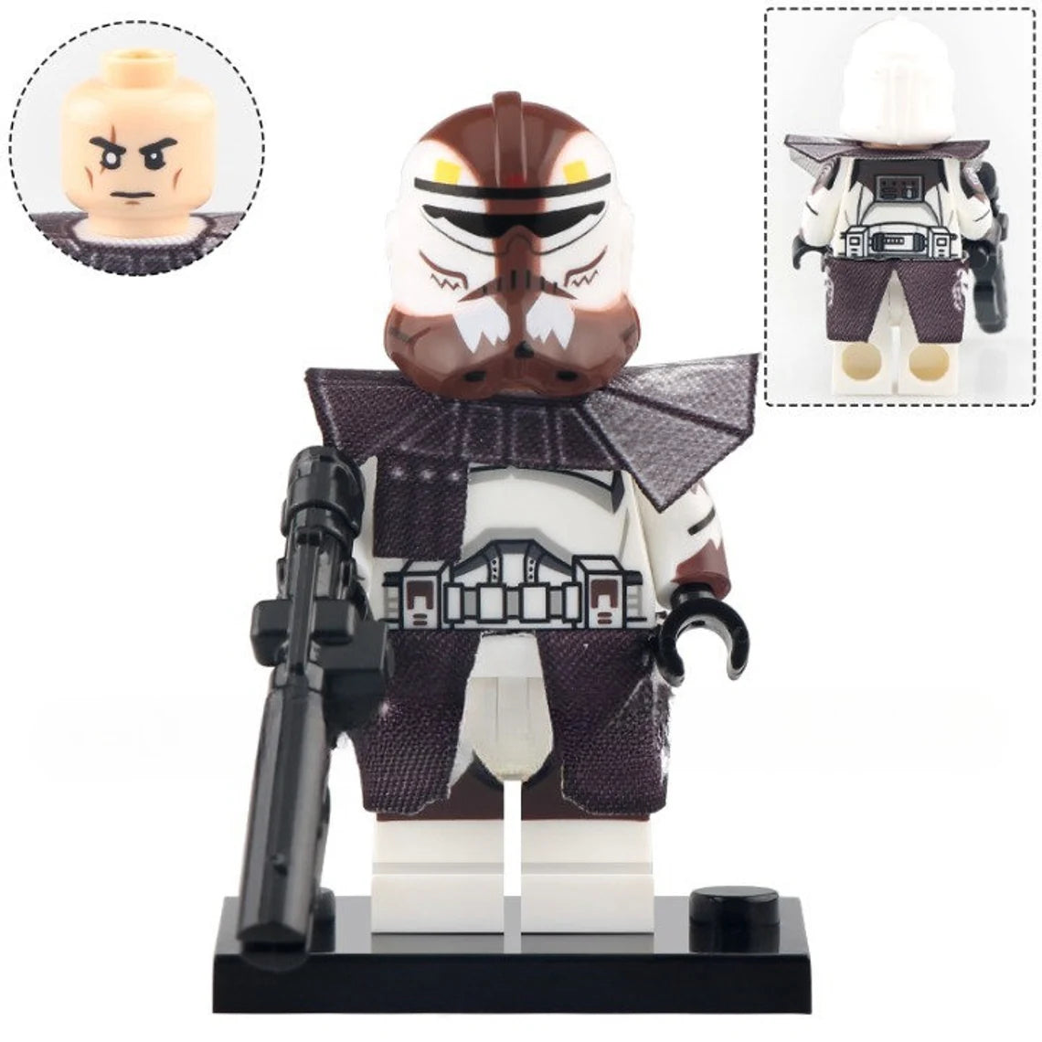 Commander Wolffe (Maroon) CC-3636 Custom Star Wars Minifigure ...
