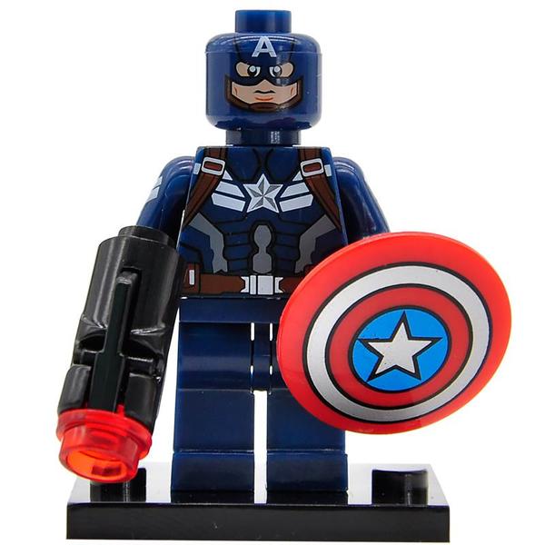 Captain America Custom Marvel Superhero Minifigure – Minifigure Bricks